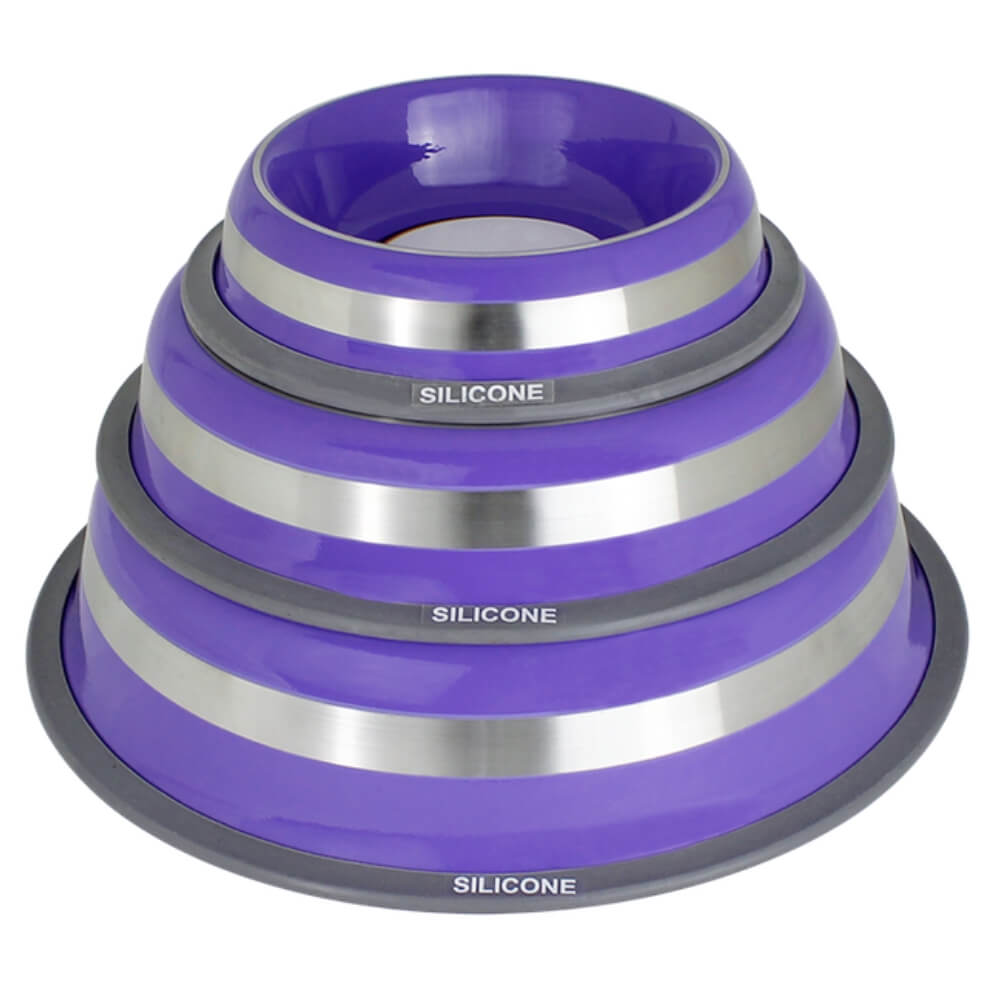 Comedouro Inox com Anel de Silicone Ghart Prestige Roxo 850ml ...