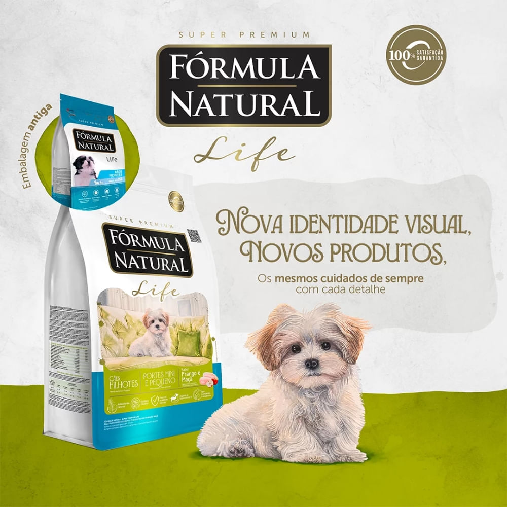 Ração Fórmula Natural para Cães Filhotes de Raças Pequenas e Mini 1kg ...
